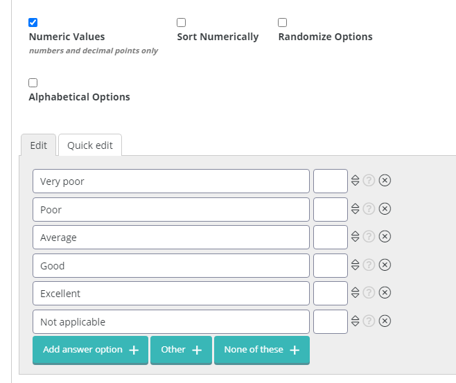 Numeric Values